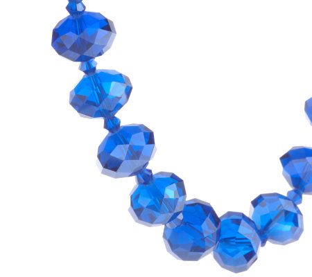 Faceted Rondel Shape Beaded 20" Adjustable Necklace - QVC.com