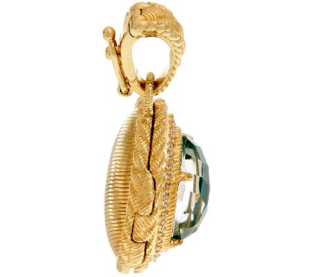 Judith Ripka 14K Clad Green Goddess Locket Enhancer - QVC.com
