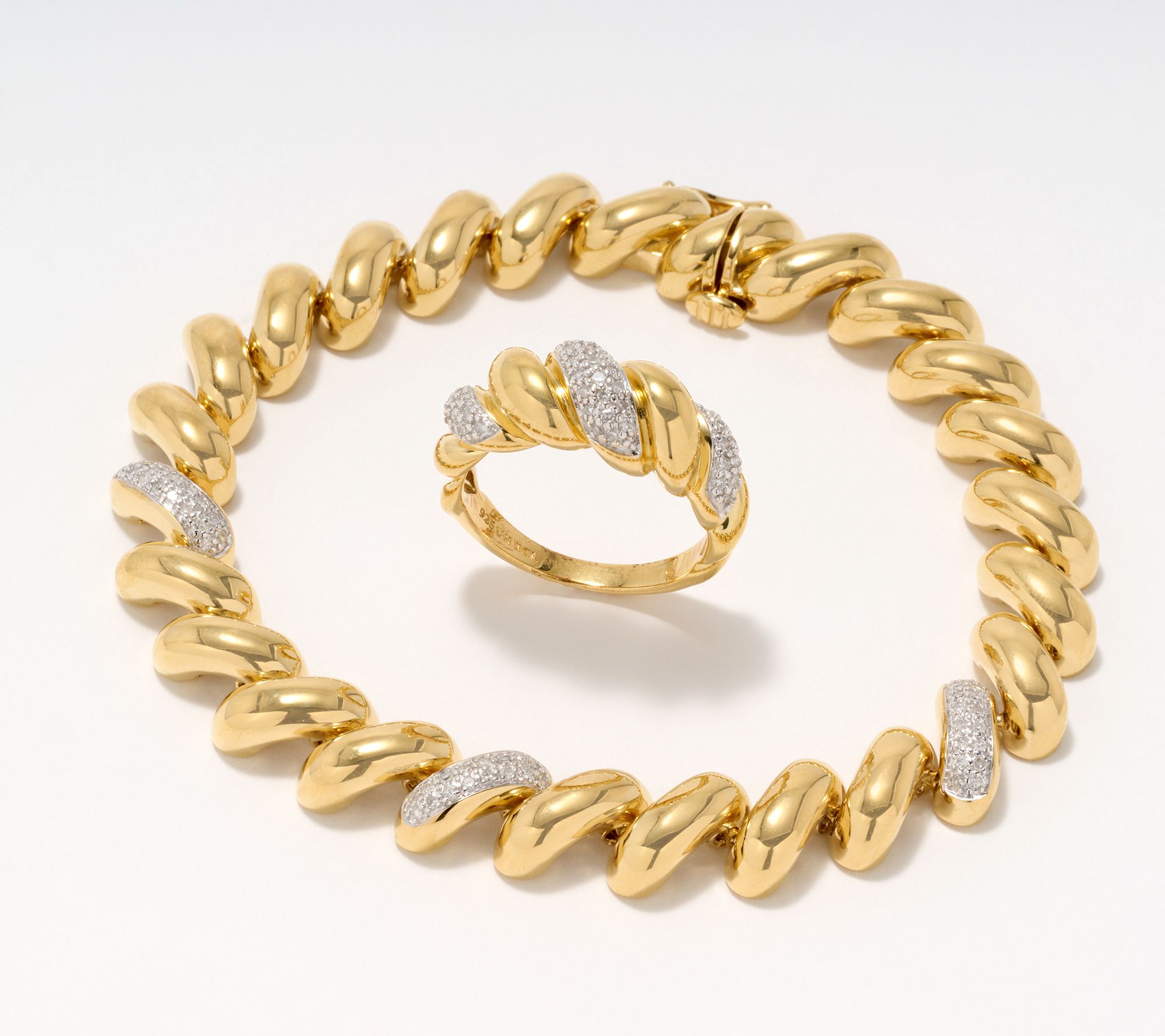 Accents by Affinity 0.25 cttw Pave San Marco Ring or Bracelet - QVC.com