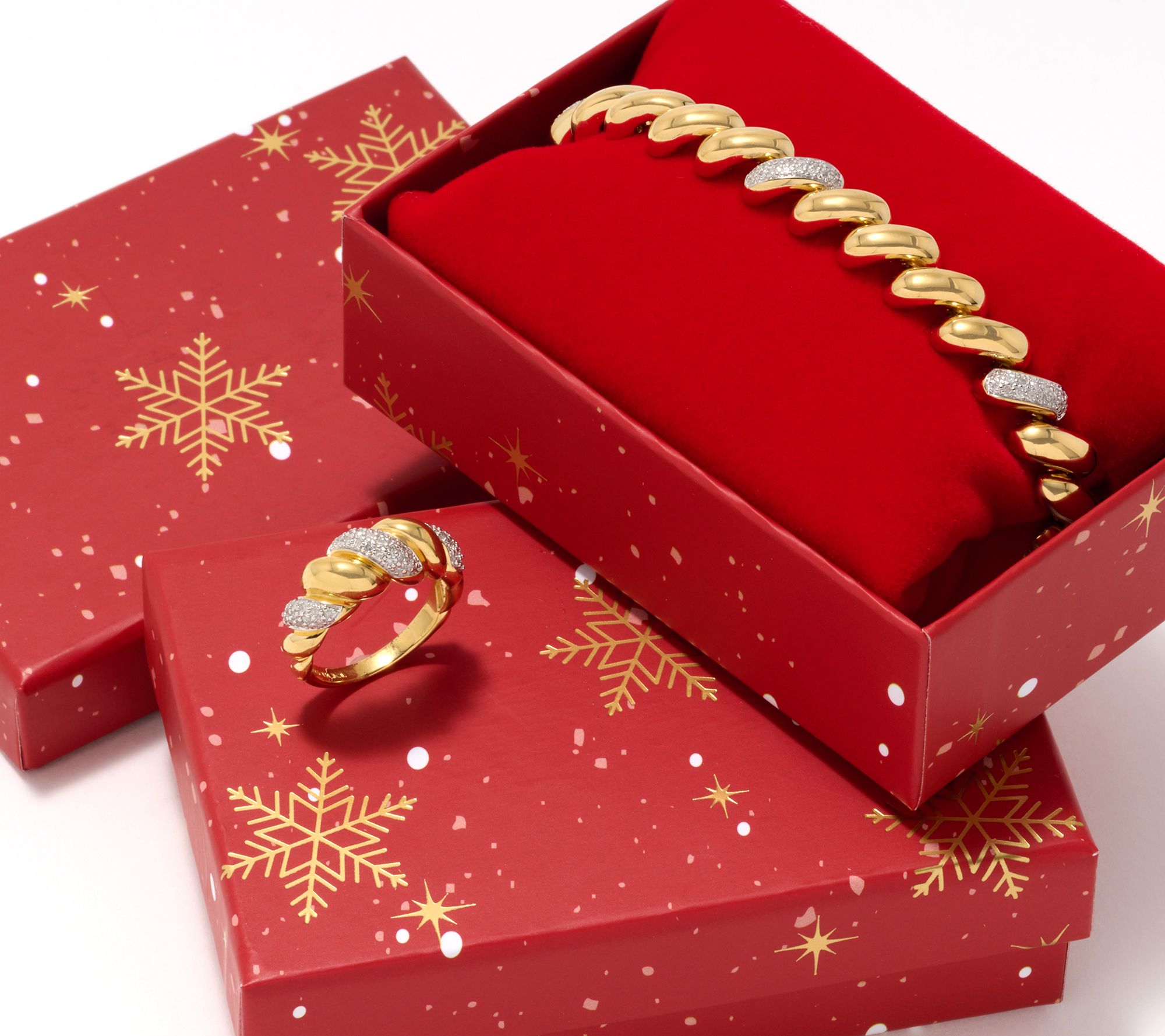 Accents by Affinity 0.25 cttw Pave San Marco Ring or Bracelet - QVC.com