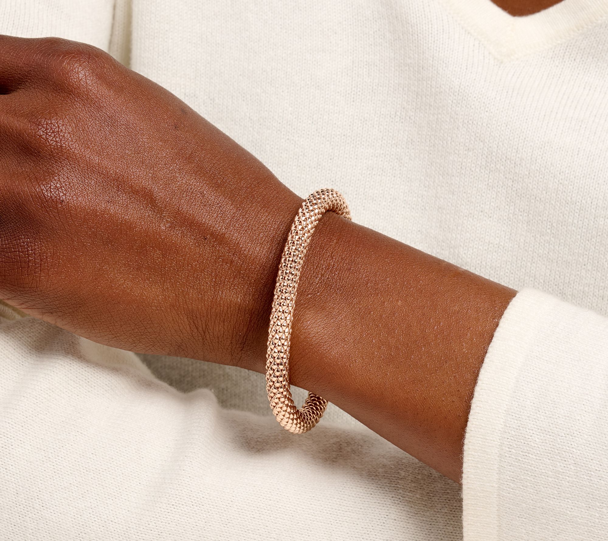 David Markstein Premiere Bronze Comfort Stretch Bracelet - QVC.com