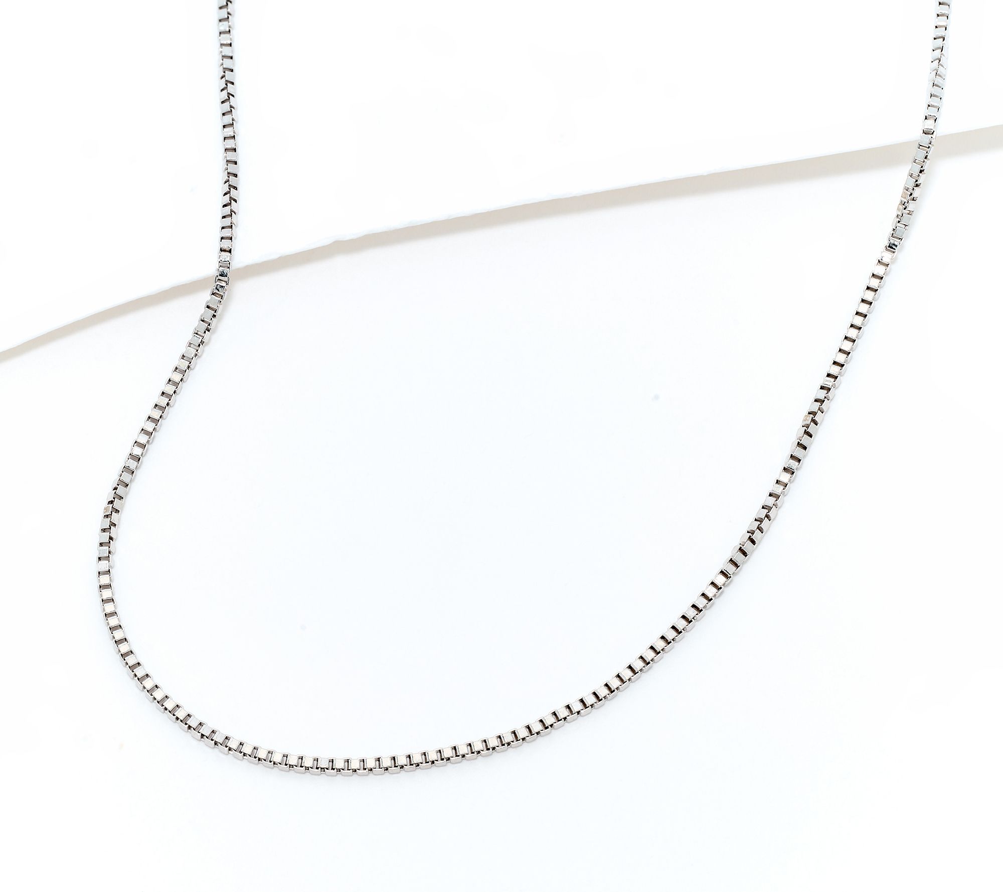 David Markstein 14K Gold Diamond Cut 16" Luxe Box Necklace - QVC.com