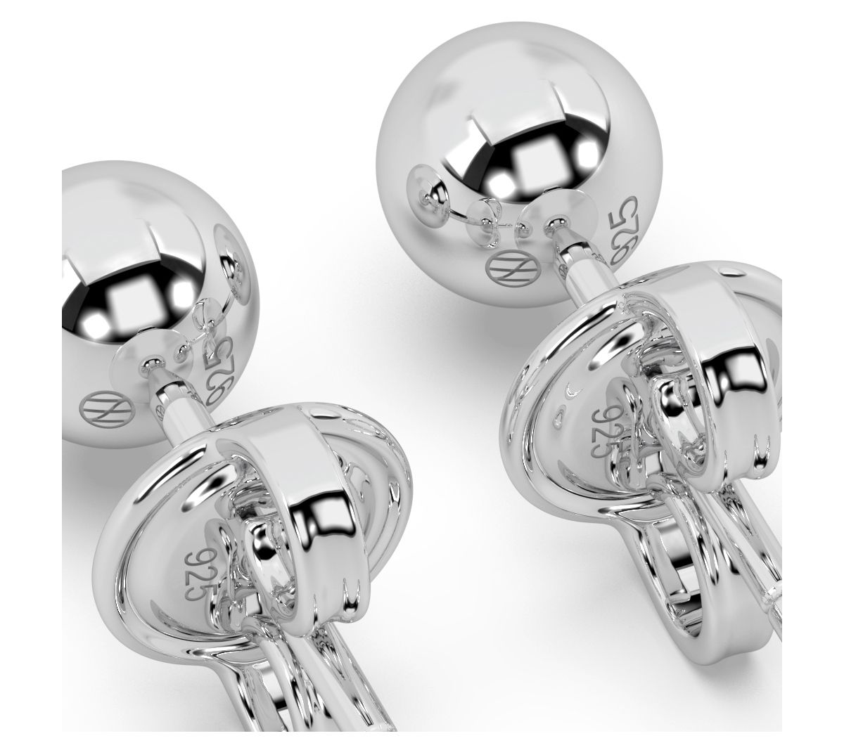ONI Fine Jewelry Sterling Silver Ball Stud Earrings - QVC.com