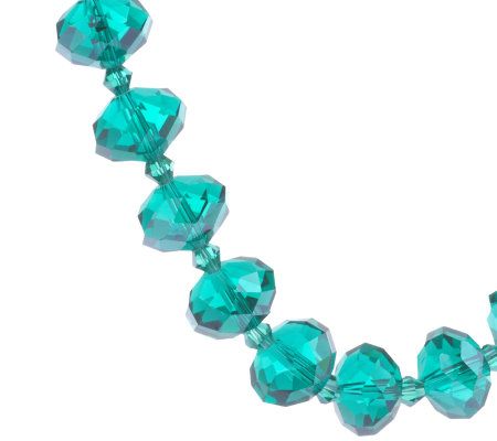 Faceted Rondel Shape Beaded 28" Necklace - QVC.com