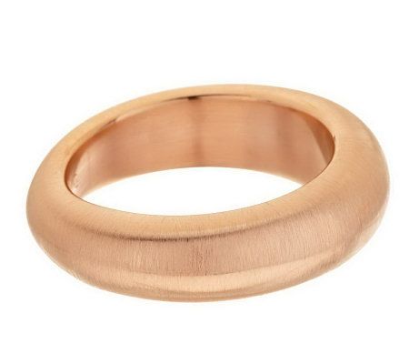 Oro Nuovo Large Brushed Satin Organic Bangle, 14K Gold Over Resin - QVC.com