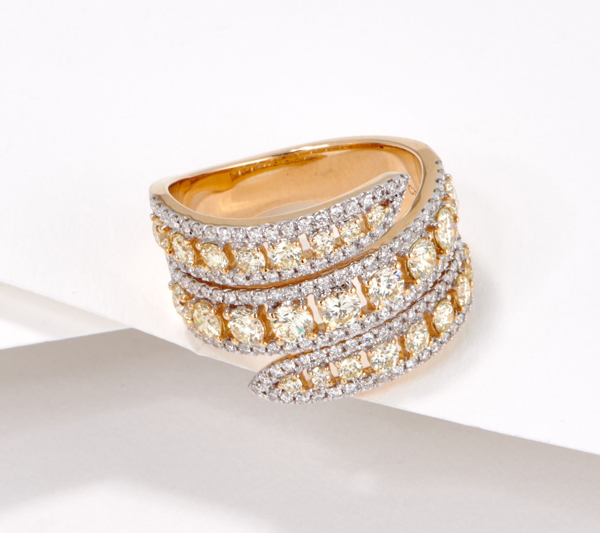"As Is" Affinity Diamonds Natural Color Wrap Ring, 14K - QVC.com