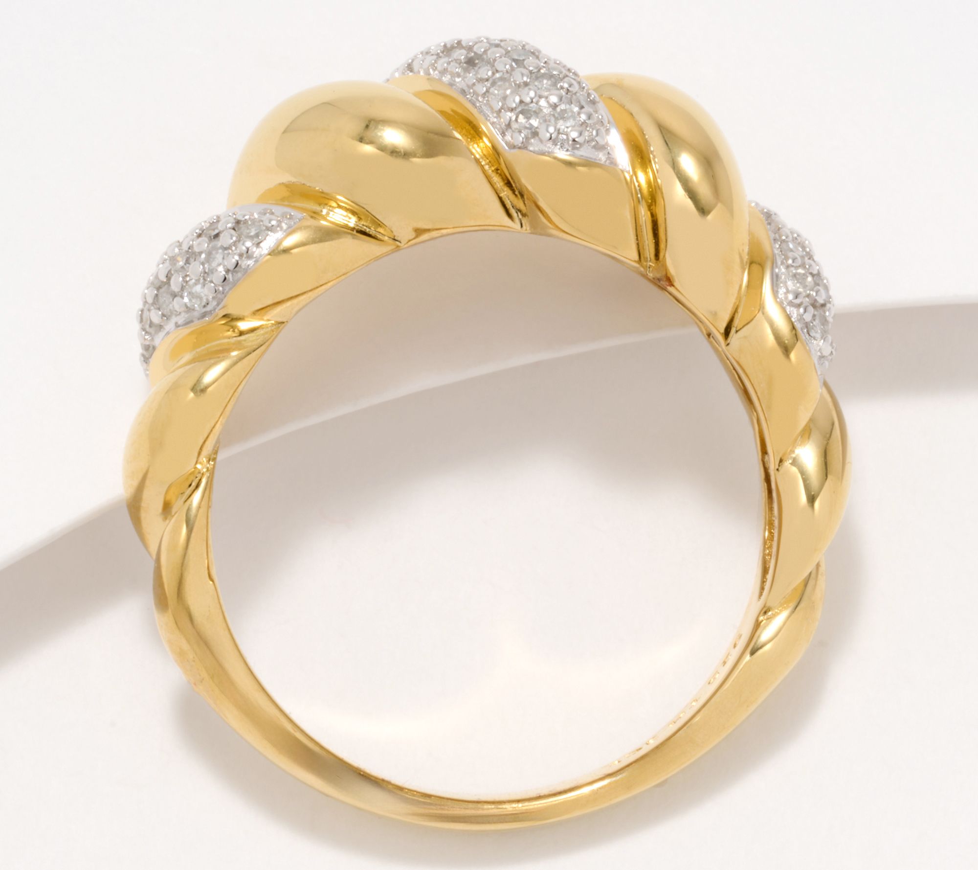 Accents by Affinity Pave 0.25 cttw San Marco Ring, Sterling Silver - QVC.com