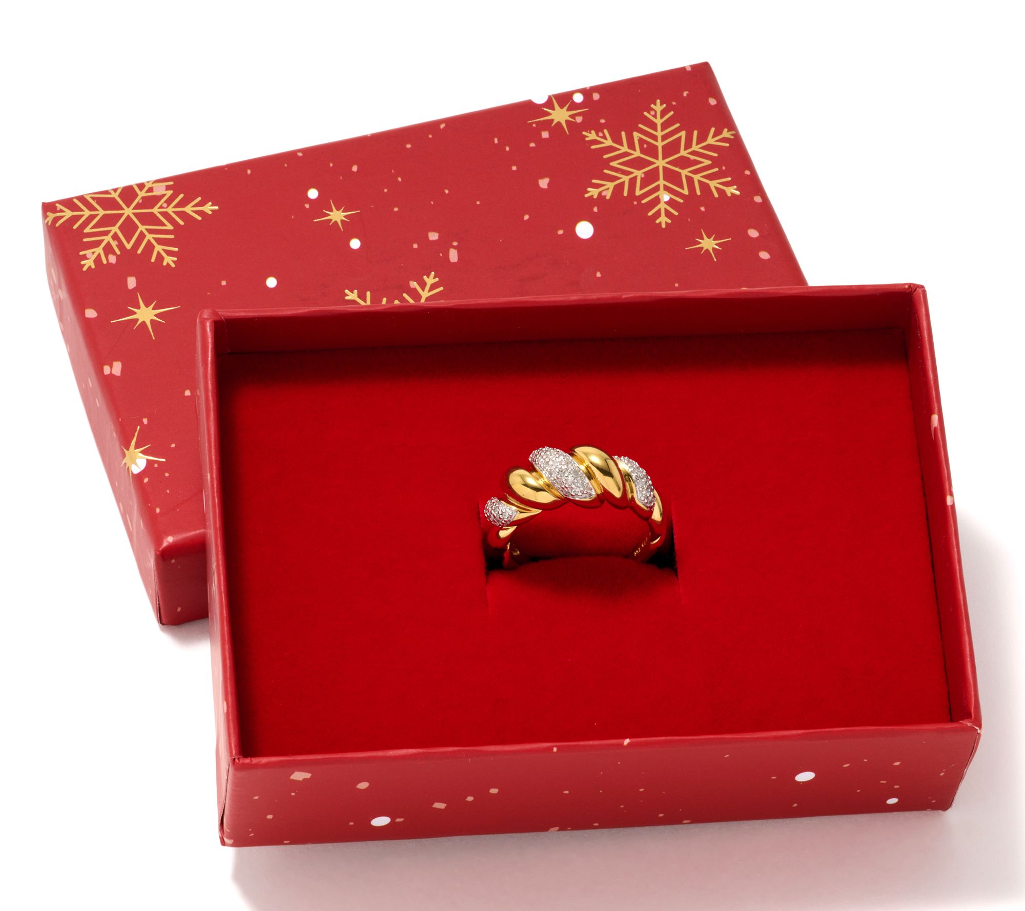 Accents by Affinity Pave 0.25 cttw San Marco Ring, Sterling Silver - QVC.com