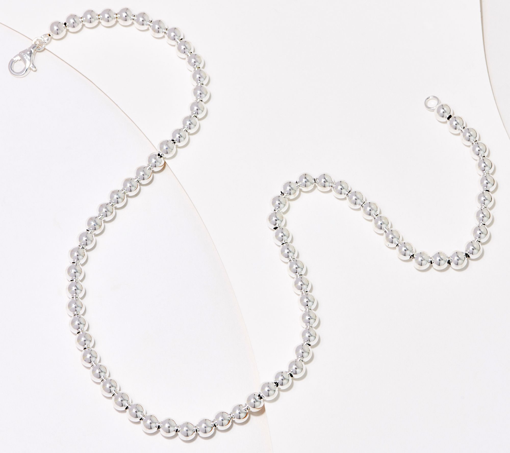 "As Is" UltraFine 950 Silver Beaded 18" Necklace, 22.0g - QVC.com