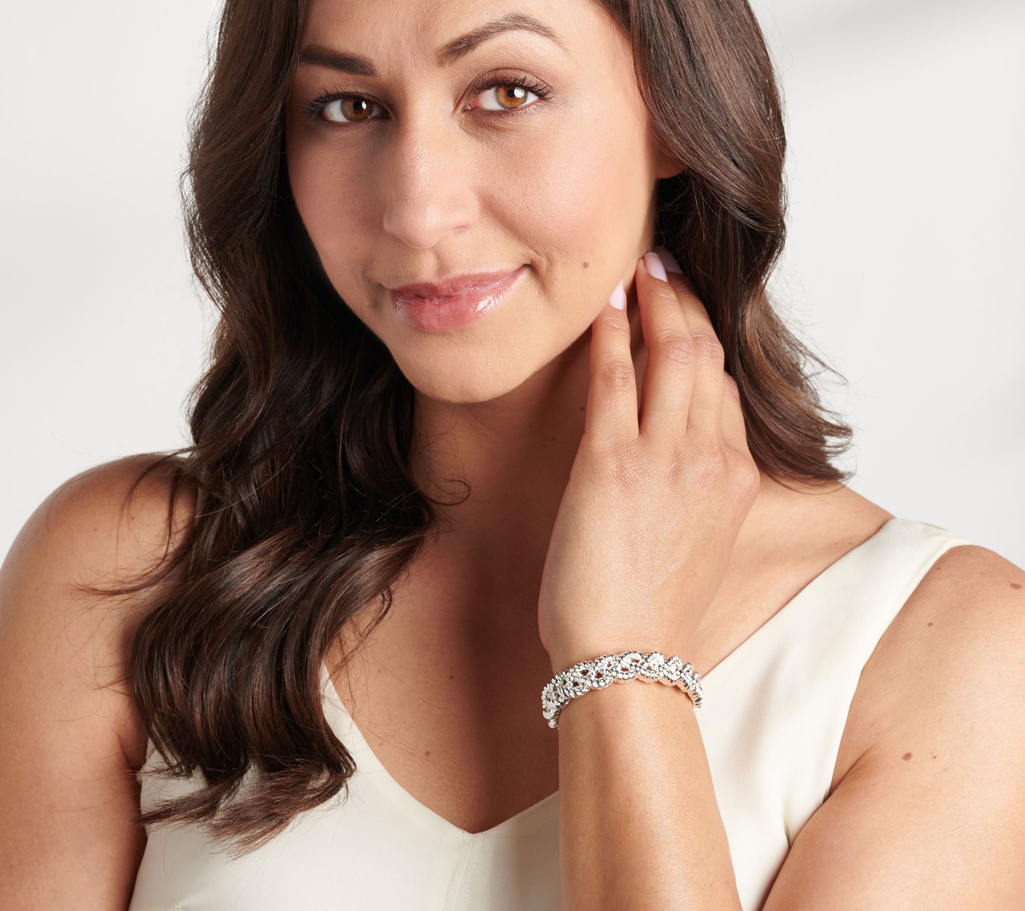 "As Is" Denim & Co. Twisted Braided Stretch Bracelet - QVC.com