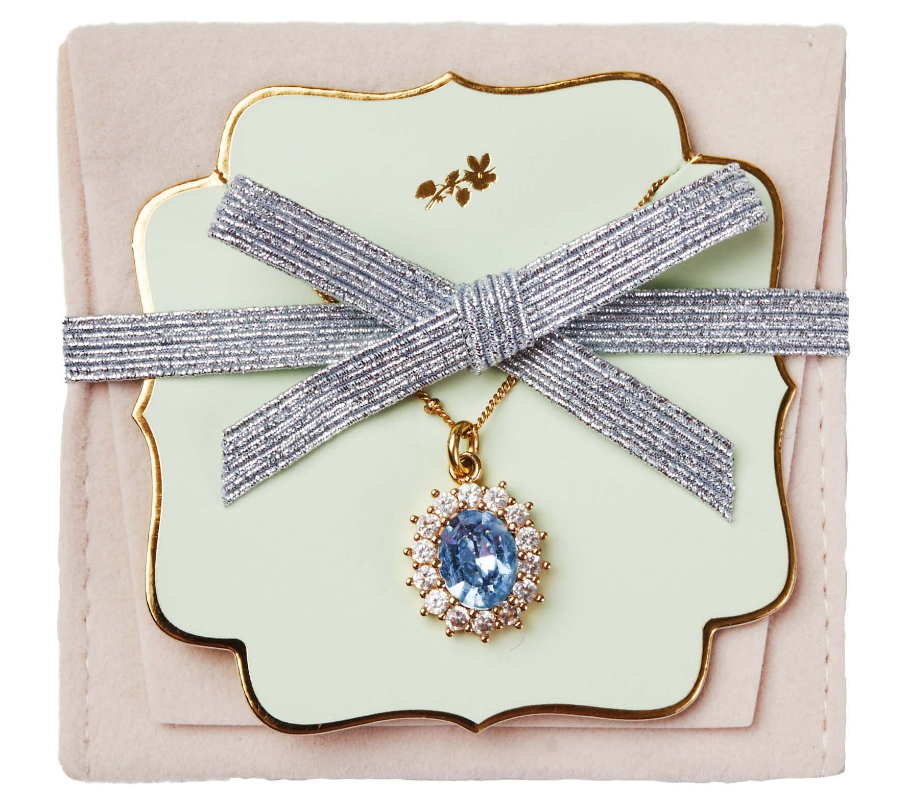 Violet & Brooks Eloise Crystal Halo Pendant w/ Chain - QVC.com