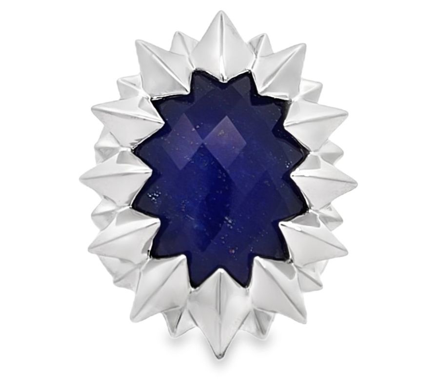 Margo Manhattan Sterling Silver Lapis Doublet Roxy Ring - QVC.com