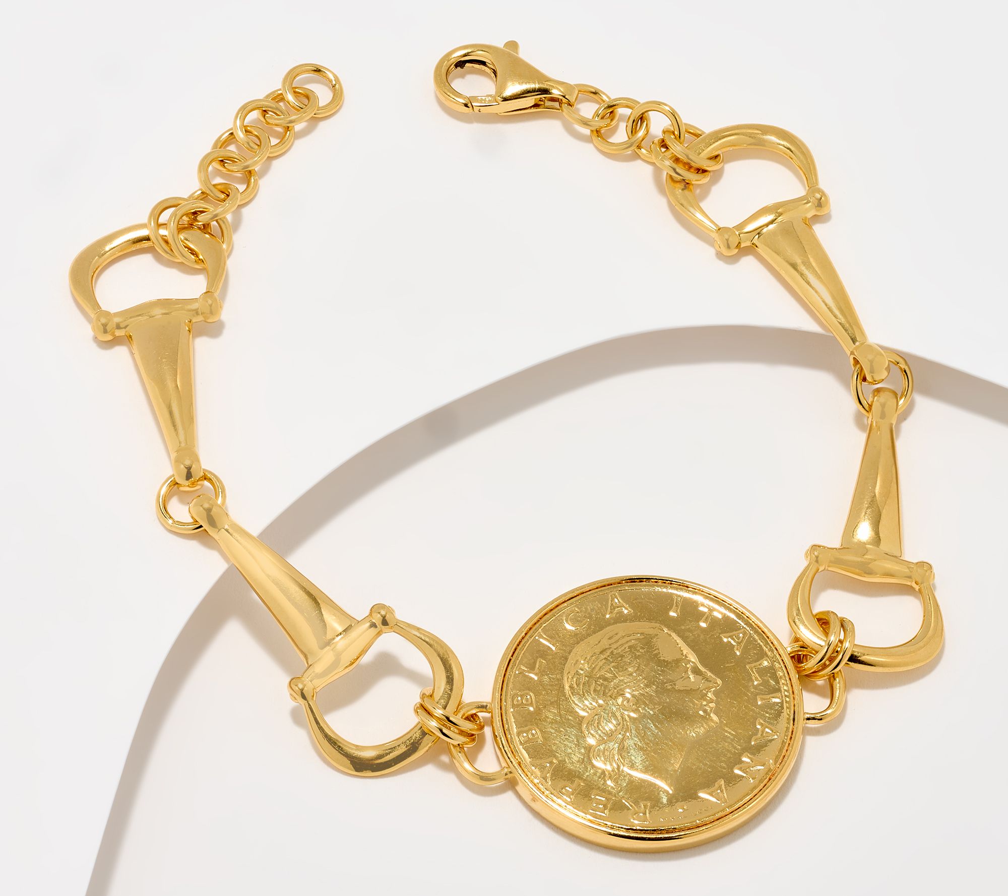 David Markstein Sterling Silver Lira Coin Equestrian Bracelet - QVC.com