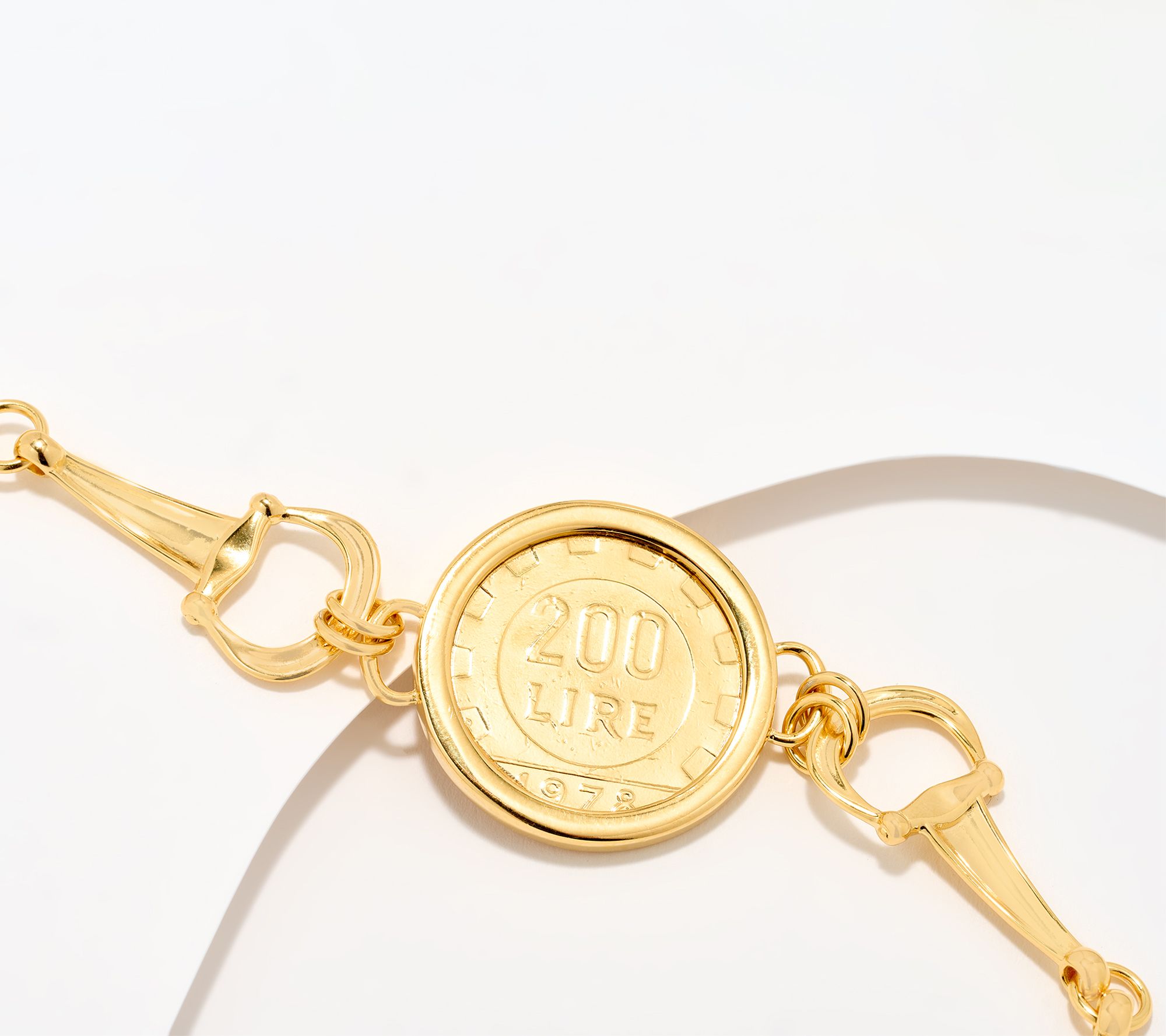 David Markstein Sterling Silver Lira Coin Equestrian Bracelet - QVC.com