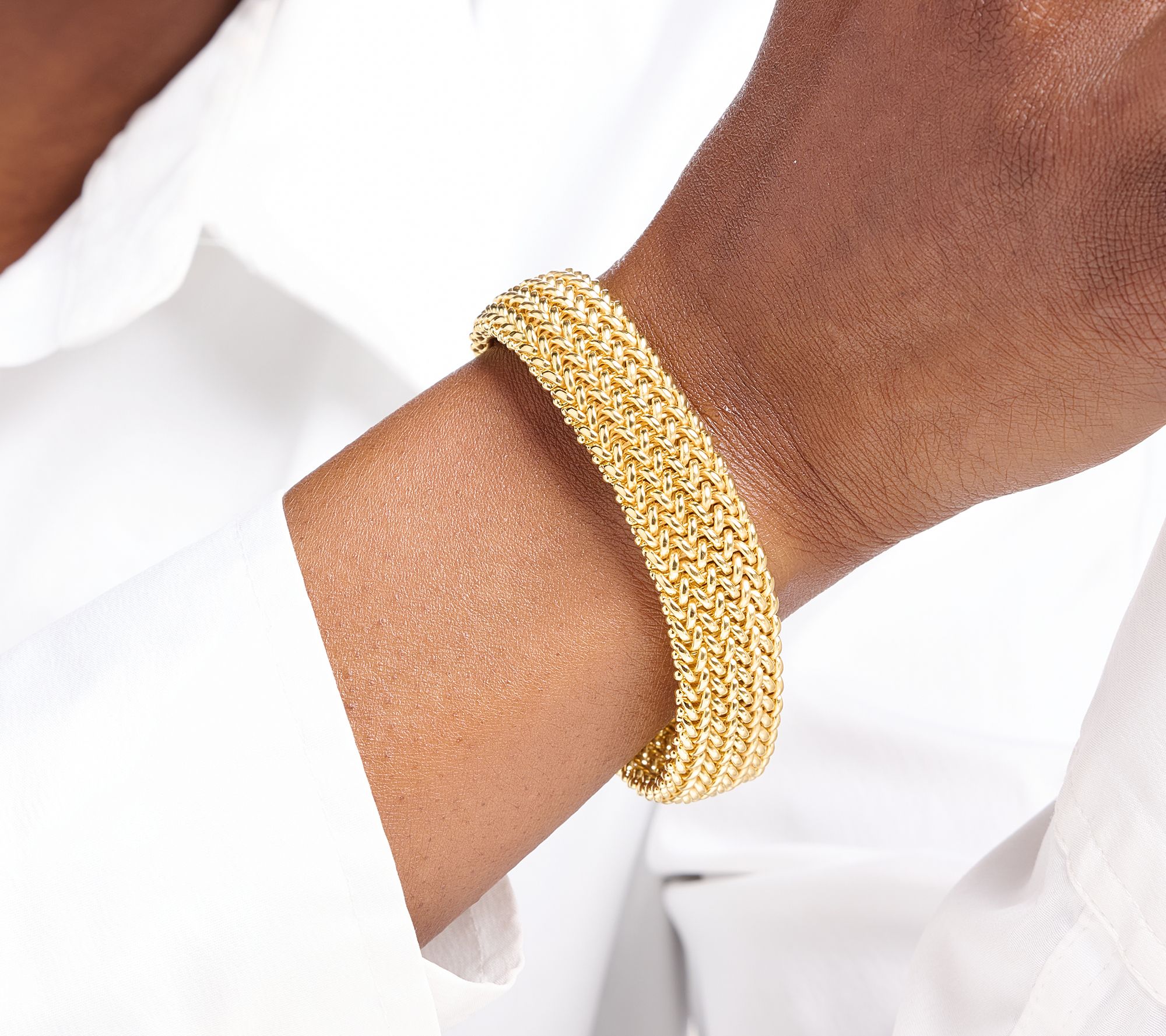 David Markstein Bronze Italian Tessuto Magnetic Bracelet - QVC.com