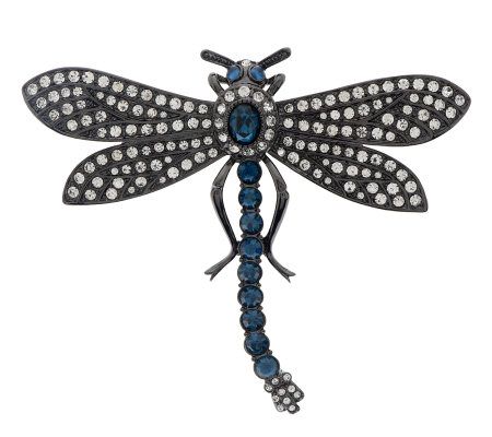 Joan Rivers Estate Style Pave' Dragonfly Pin - QVC.com