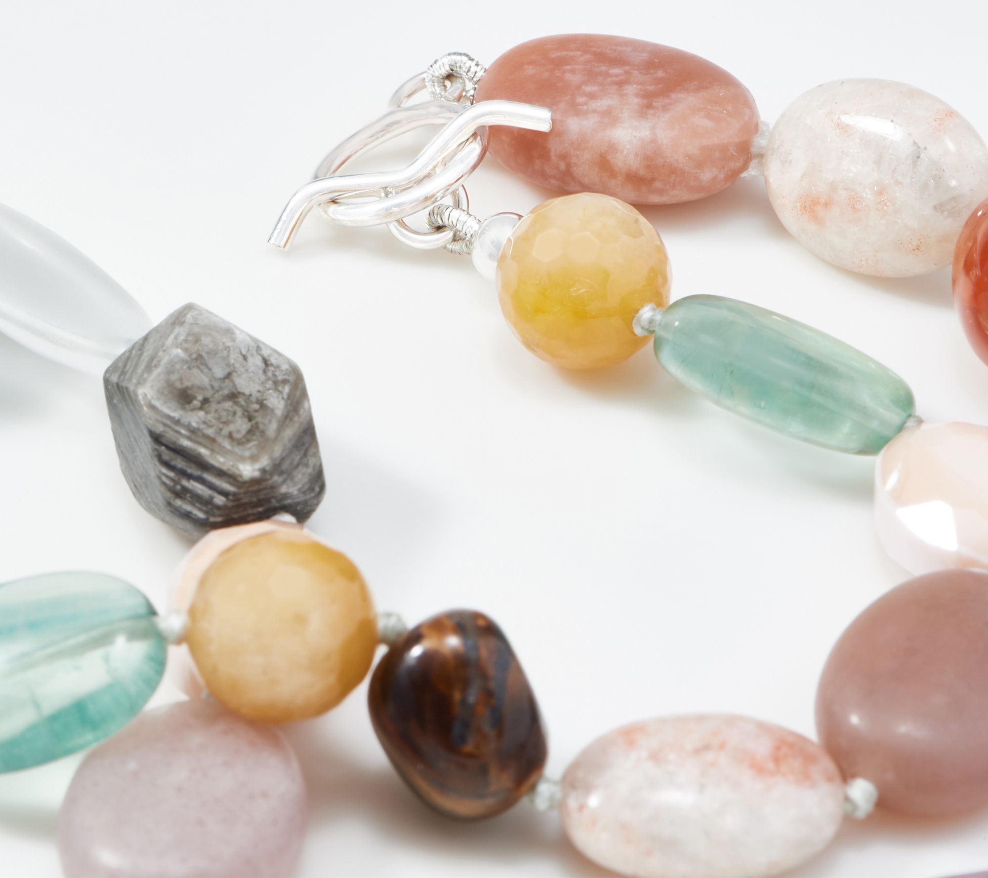 Simon Sebbag Sterling Silver Multi-Gemstone 39" Necklace - QVC.com