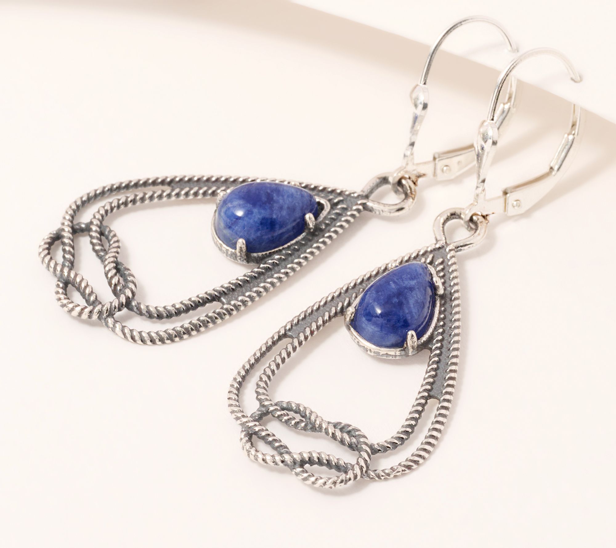 "As Is" American West Sterling Silver Lasso Love Knot Gem Earrings ...