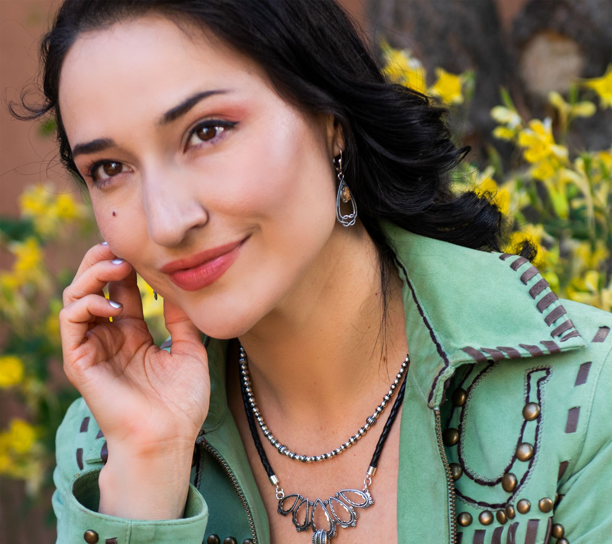 "As Is" American West Sterling Silver Lasso Love Knot Gem Earrings ...