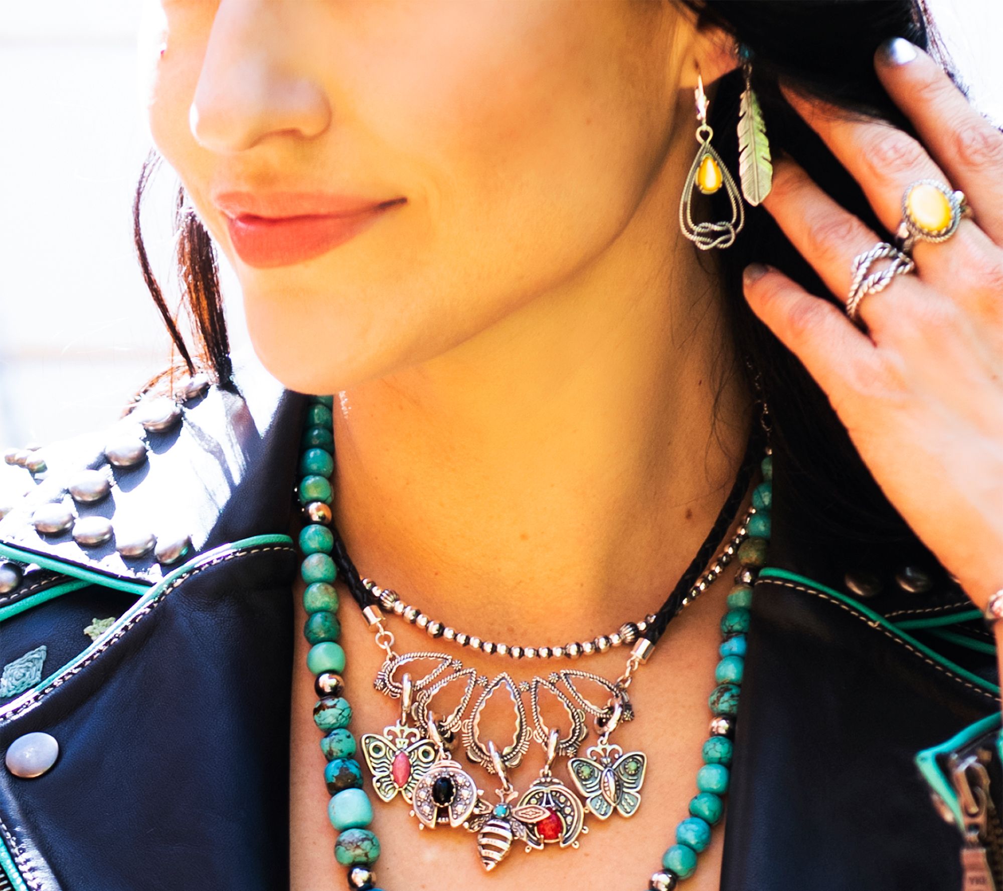 "As Is" American West Sterling Silver Lasso Love Knot Gem Earrings ...