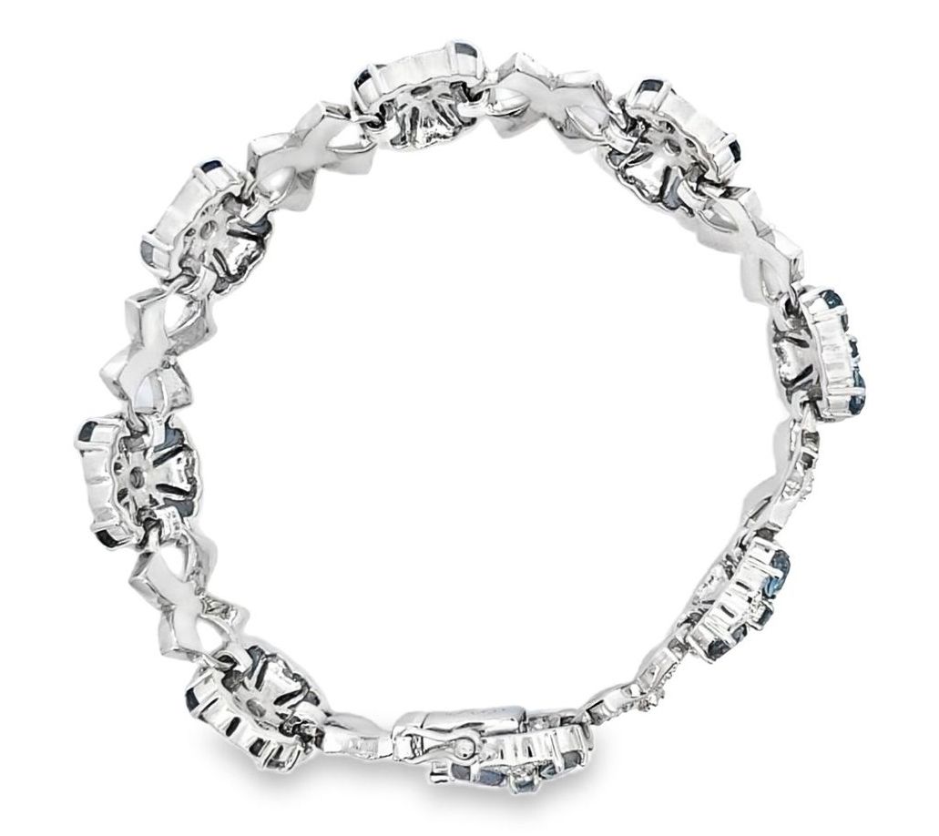 Dallas Prince Sterling Topaz & Chrome MarcasiteBracelet - QVC.com