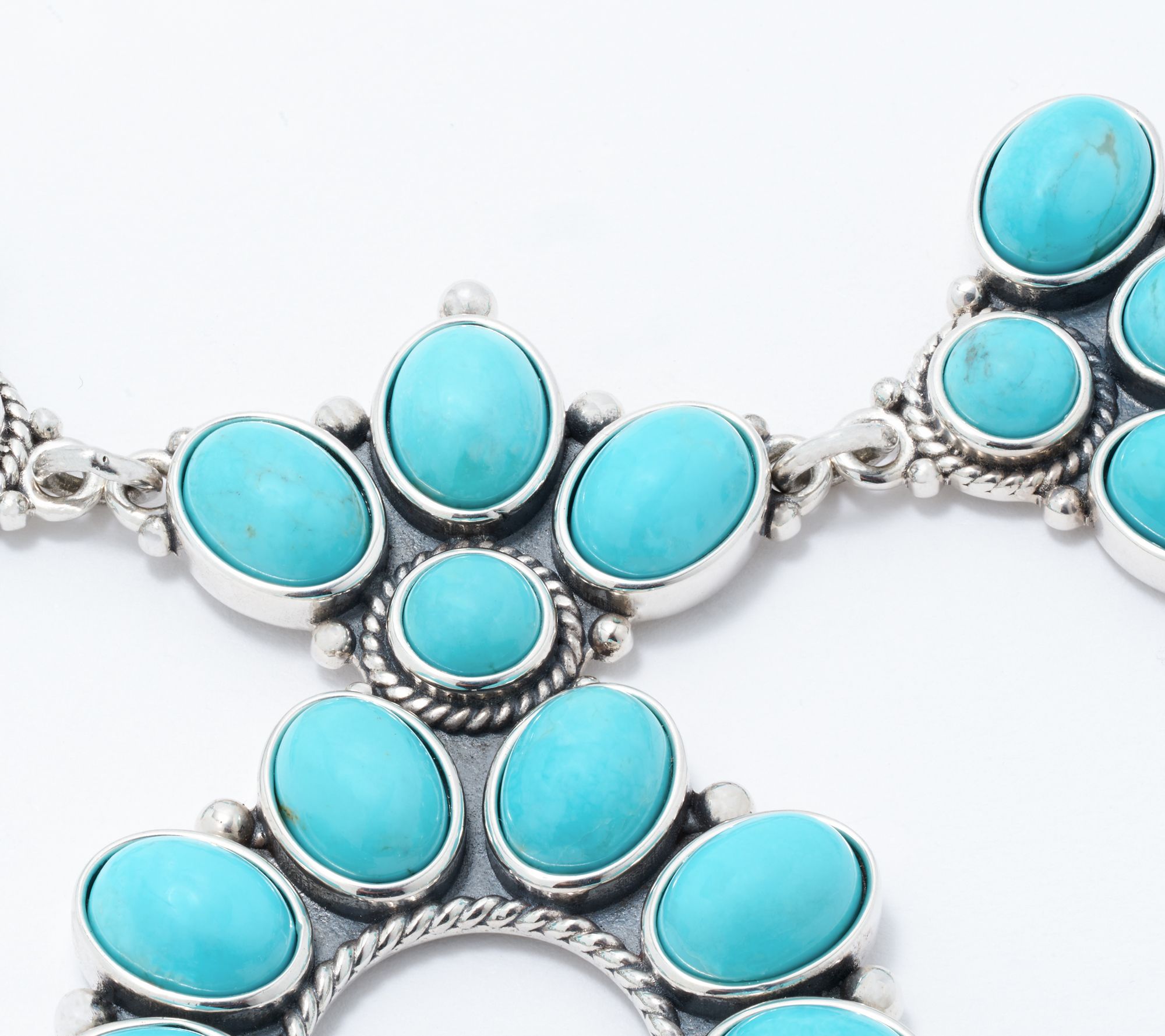 American West Sterling Silver Kingman Turquoise Naja Necklace - QVC.com