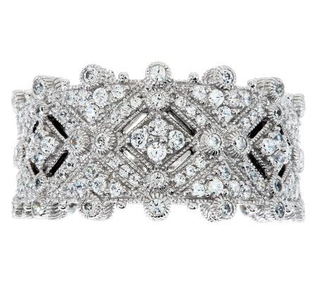 Judith Ripka Sterling Estate Style Diamonique Ring - QVC.com