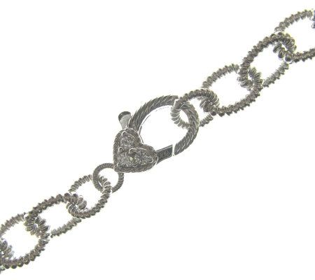 Judith Ripka Sterling Textured Oval Link 18" Necklace - QVC.com