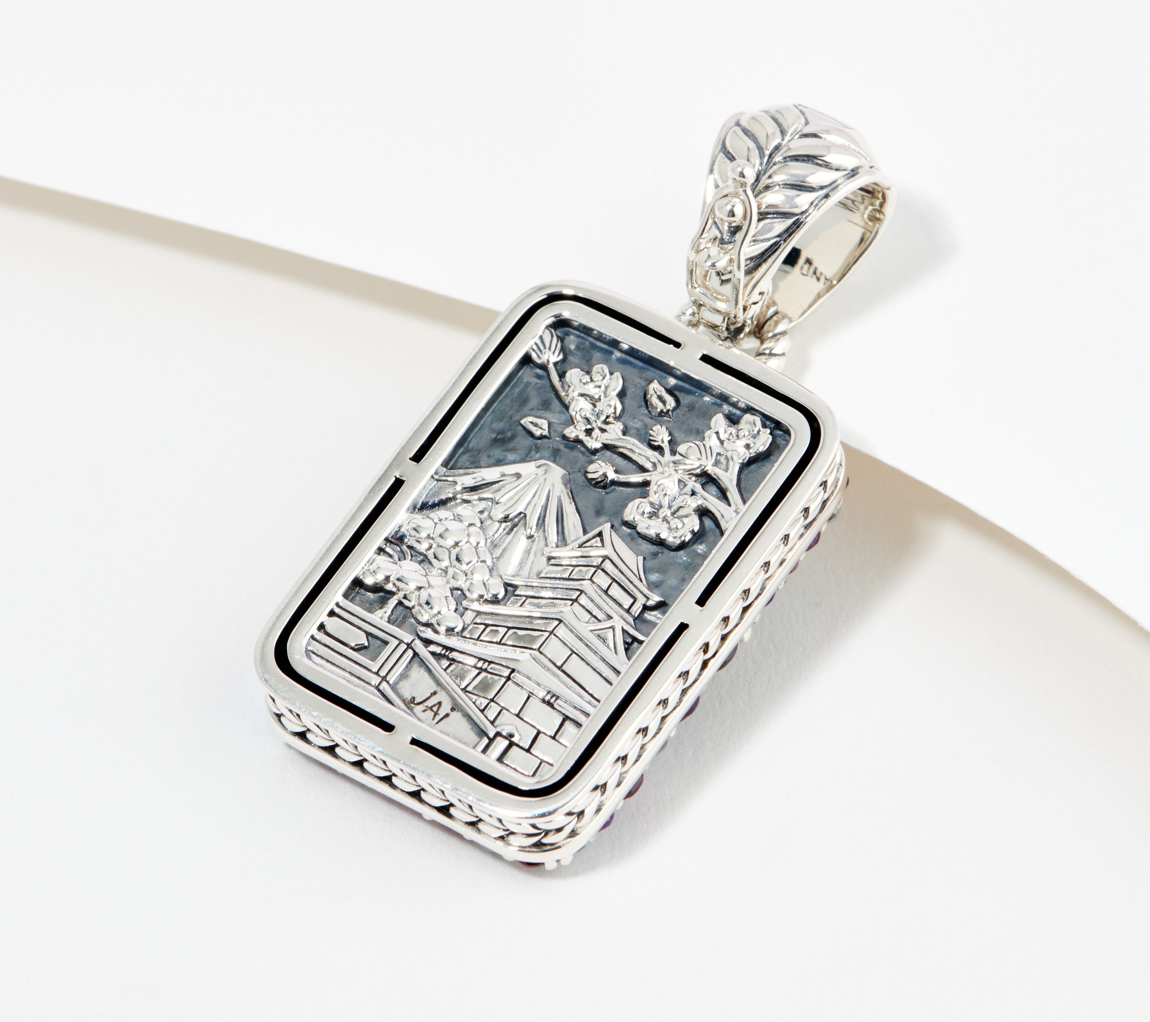 "As Is" JAI Sterling Silver & Gemstone Tablet Enhancer - QVC.com