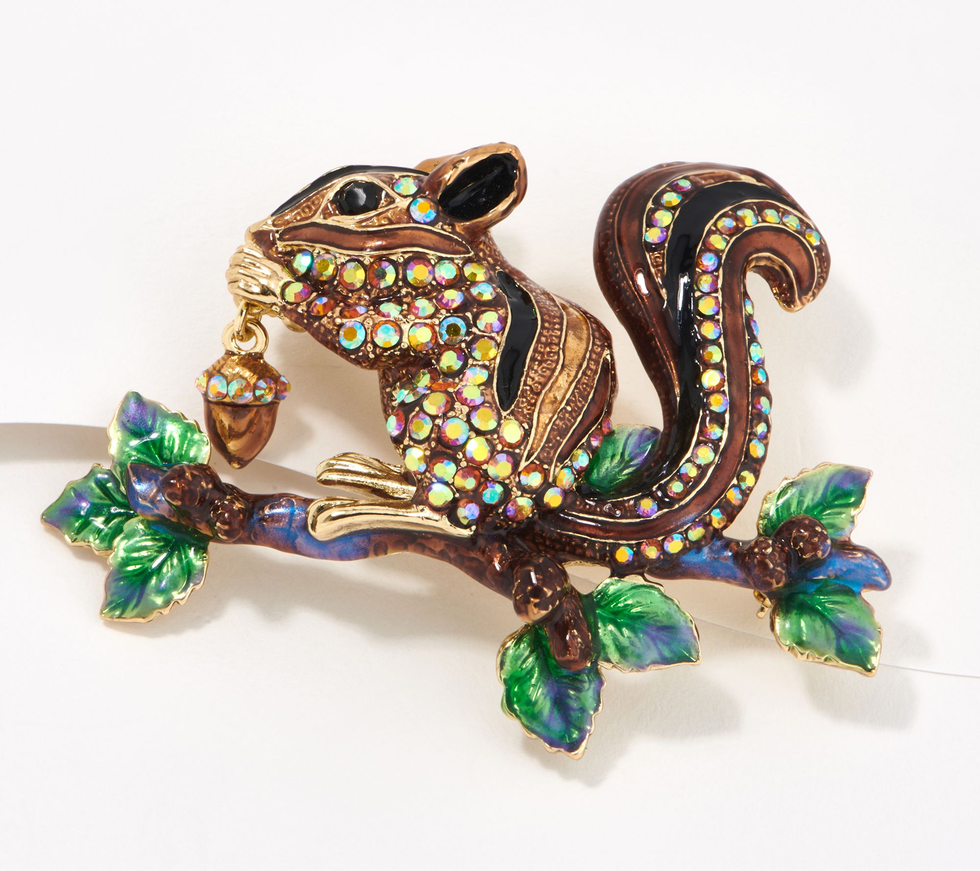 "As Is" Kirks Folly Charming Chipmunk Pin - QVC.com