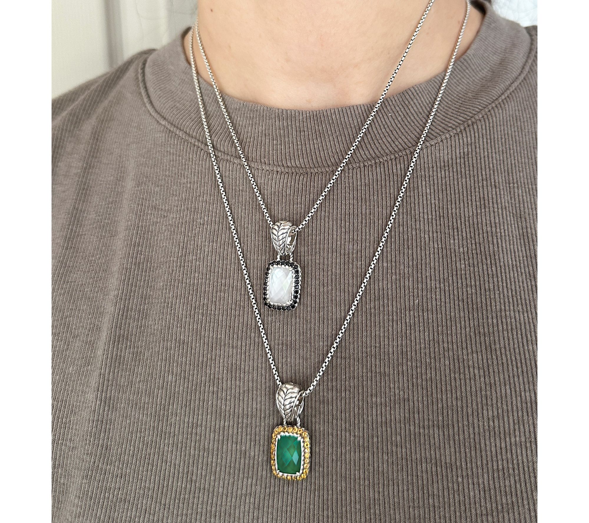 JAI Sterling Silver Gemstone Doublet Enhancer - QVC.com