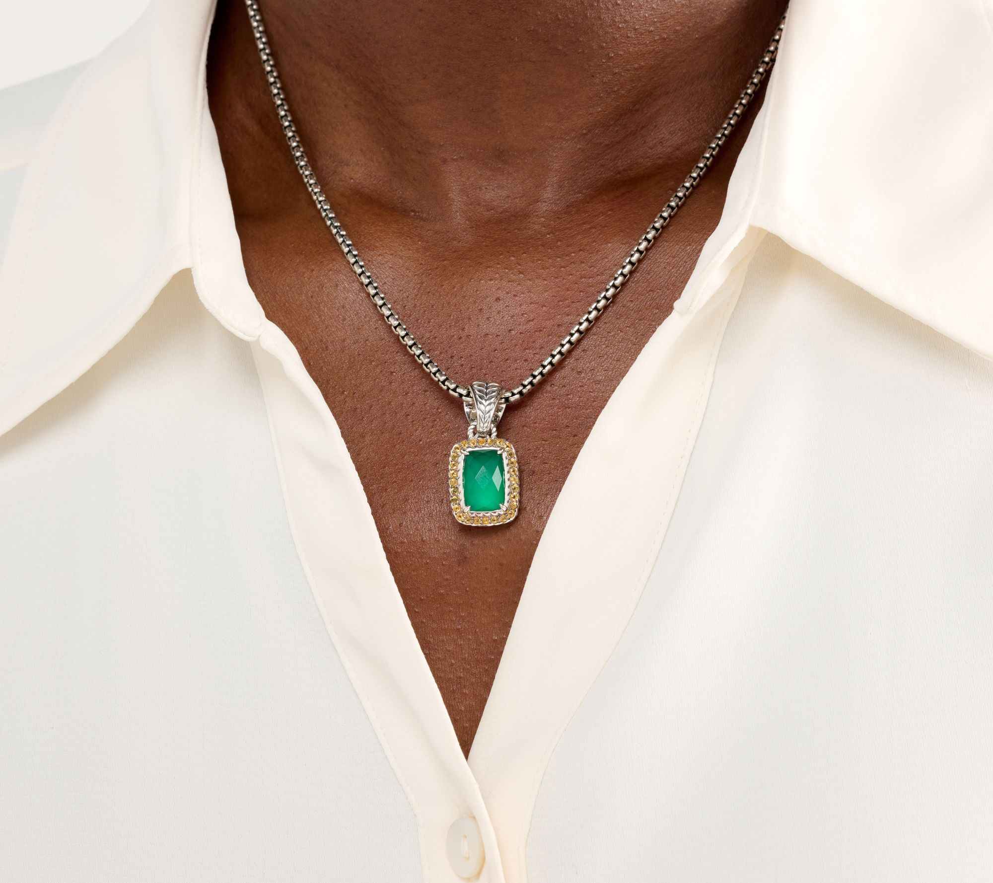 JAI Sterling Silver Gemstone Doublet Enhancer - QVC.com