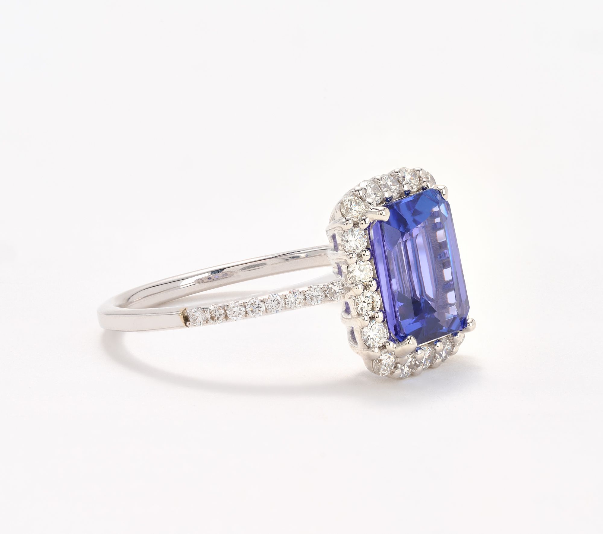 Pure Tanzanite by Jeff Moseley 2ct Emerald Tanzanite Ring 18K Gold ...