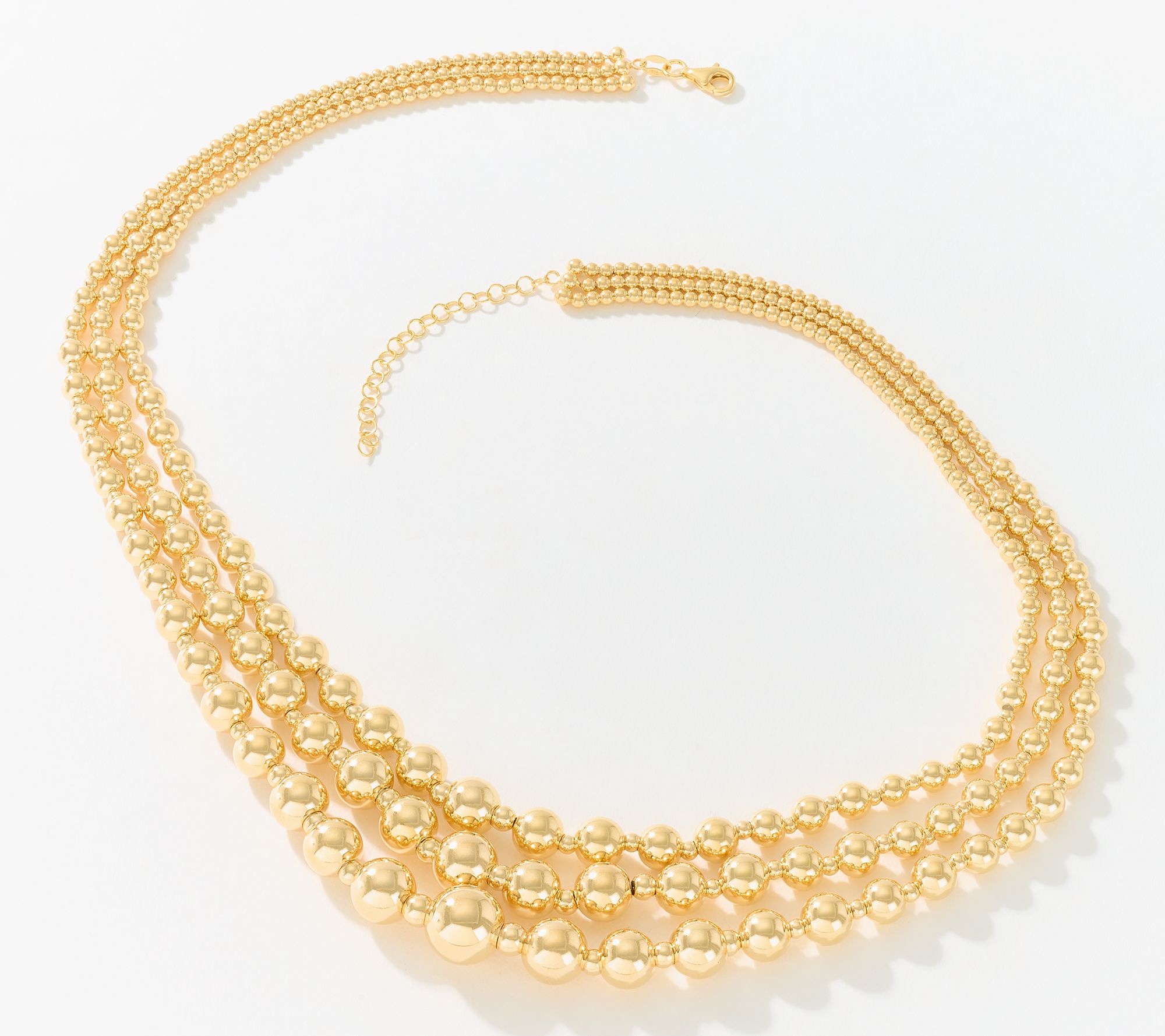 "As Is" David Markstein 14K Gold Three Strand Necklace - QVC.com