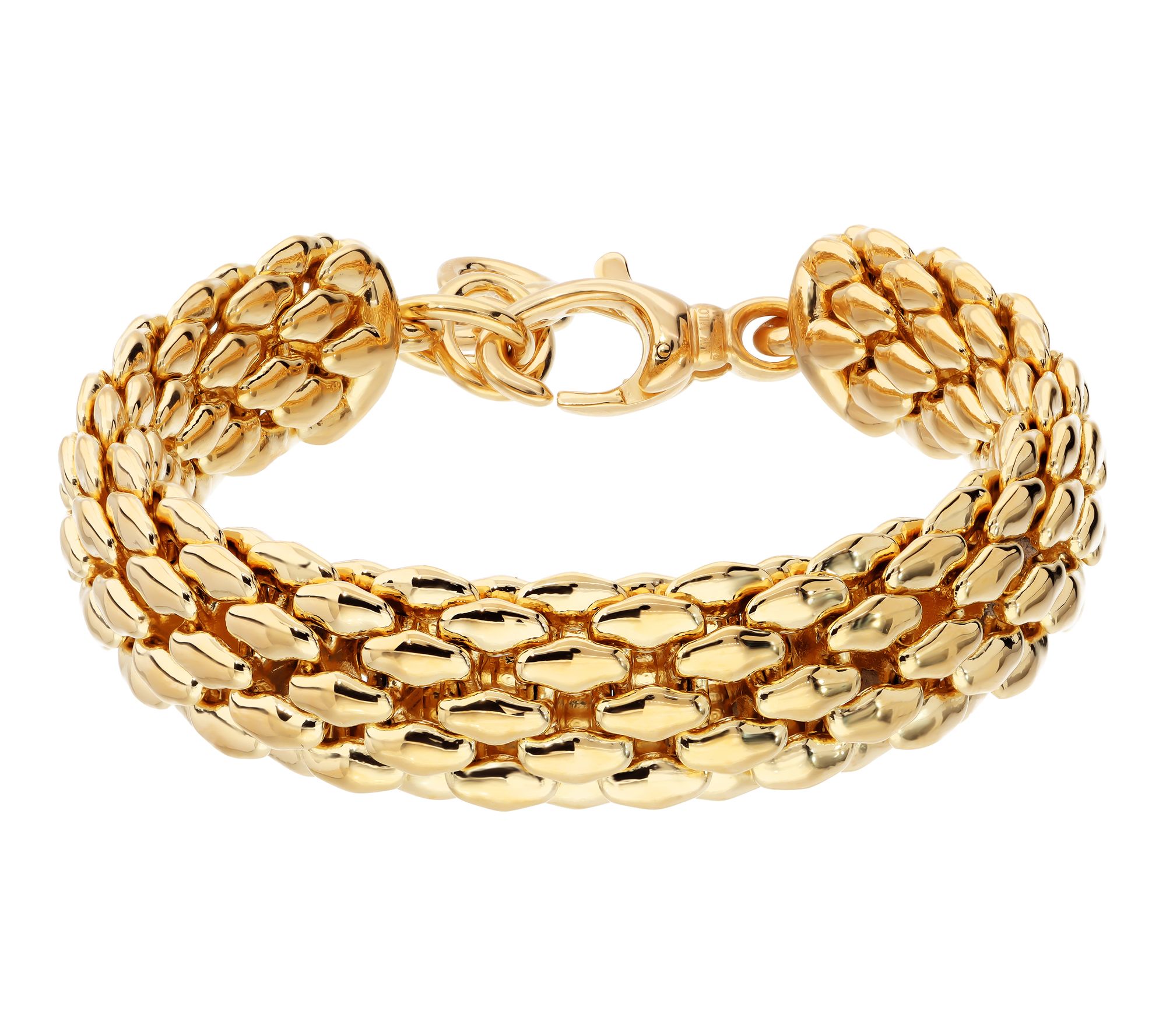 David Markstein Mesh Bracelet, 14K Gold Over Resin - QVC.com