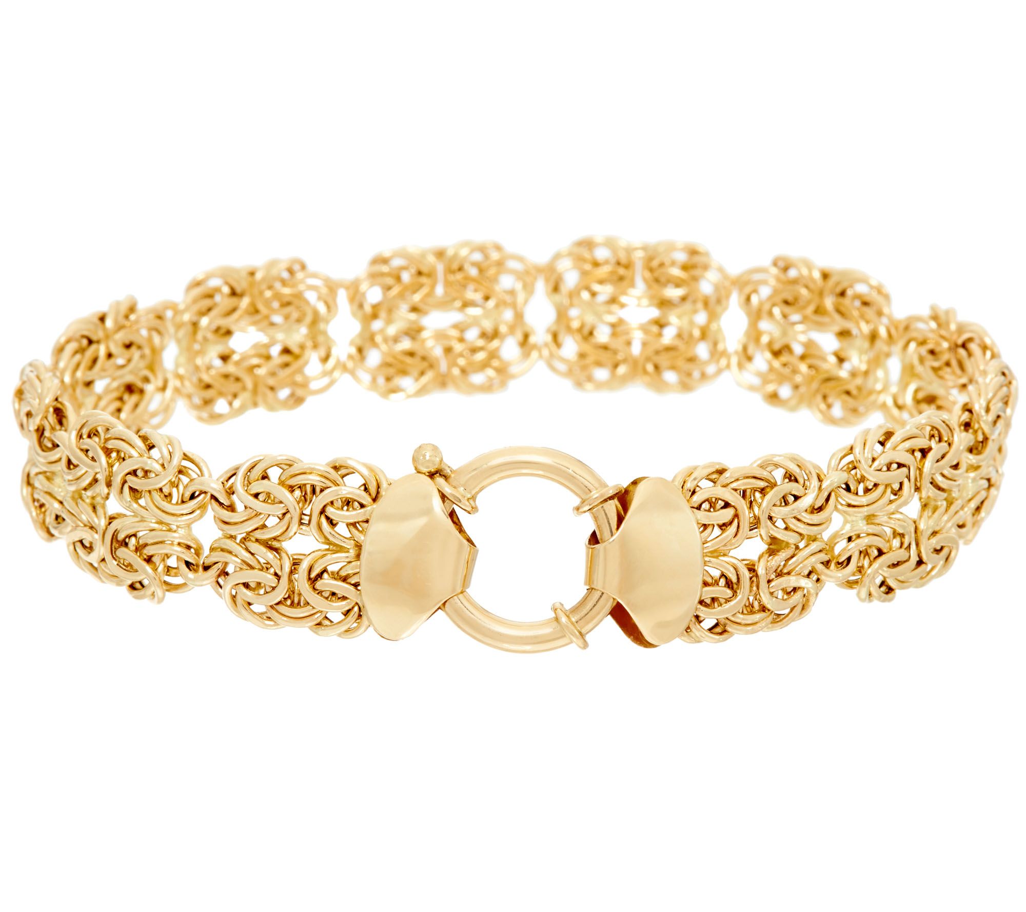 Adorna 14K Gold Double Byzantine Station Bracelet - QVC.com