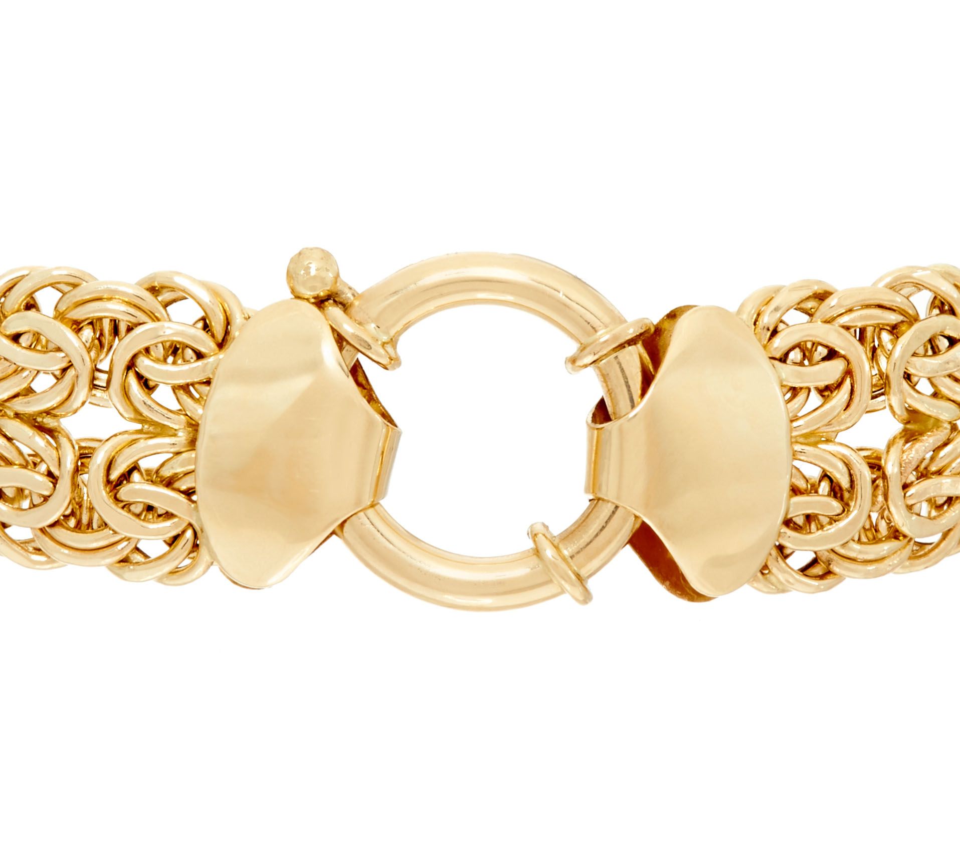 Adorna 14K Gold Double Byzantine Station Bracelet - QVC.com