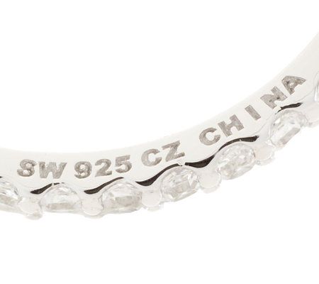 Epiphany Platinum Clad Diamonique 100-Facet 2-pc. Ring Set - QVC.com
