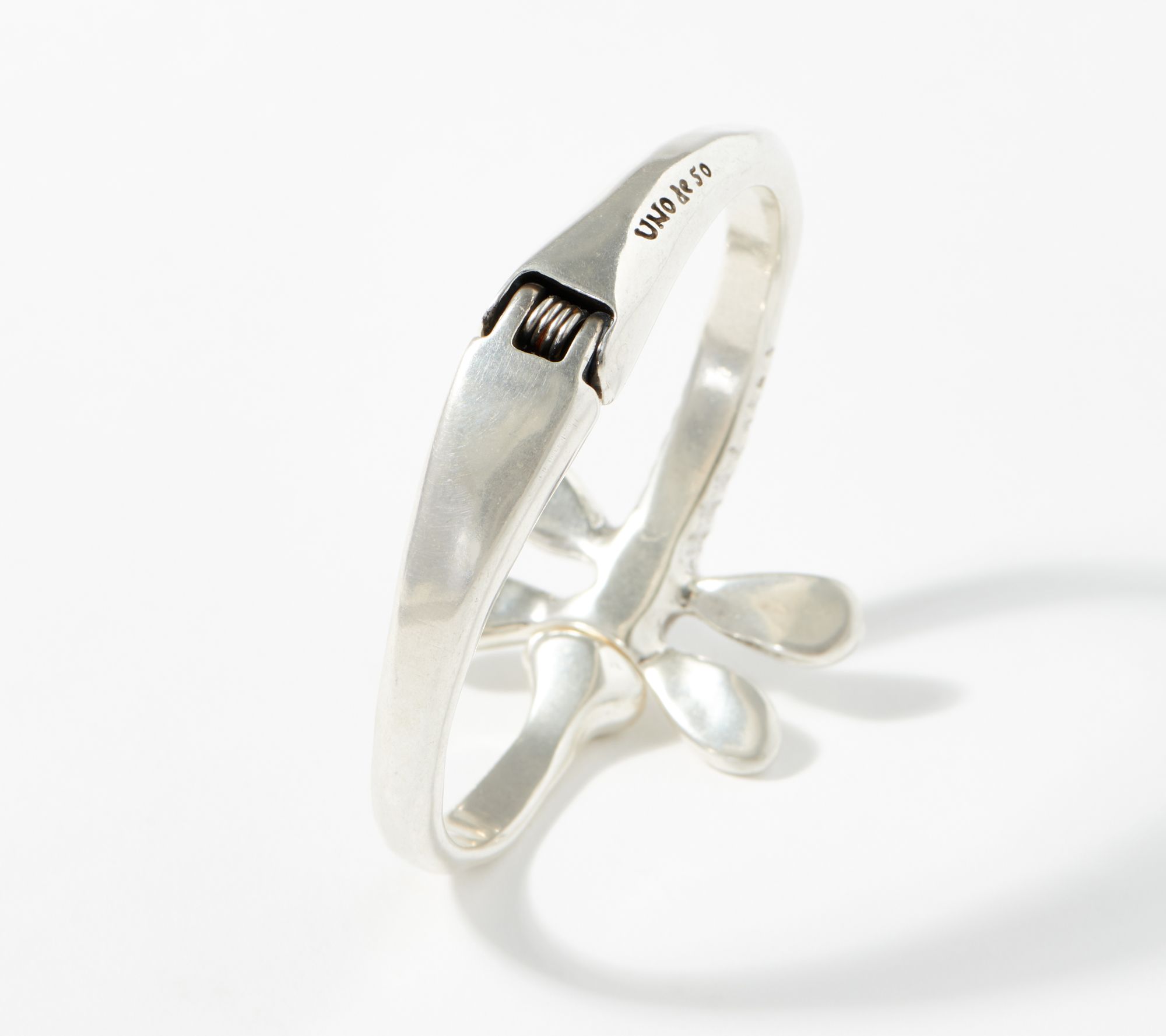 "As Is" UNOde50 Silvertone Dragonfly Cuff- Fly Fly - QVC.com