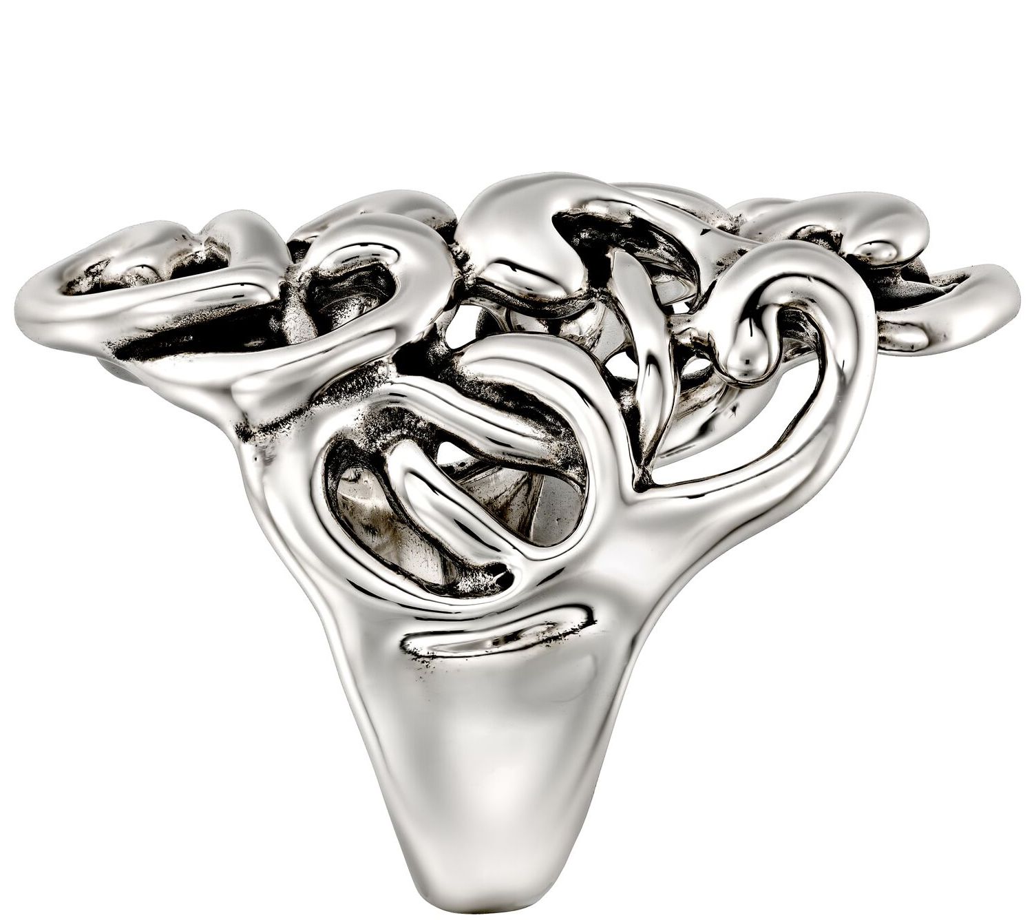 Hagit Sterling Silver Swirled Ribbon Ring - QVC.com