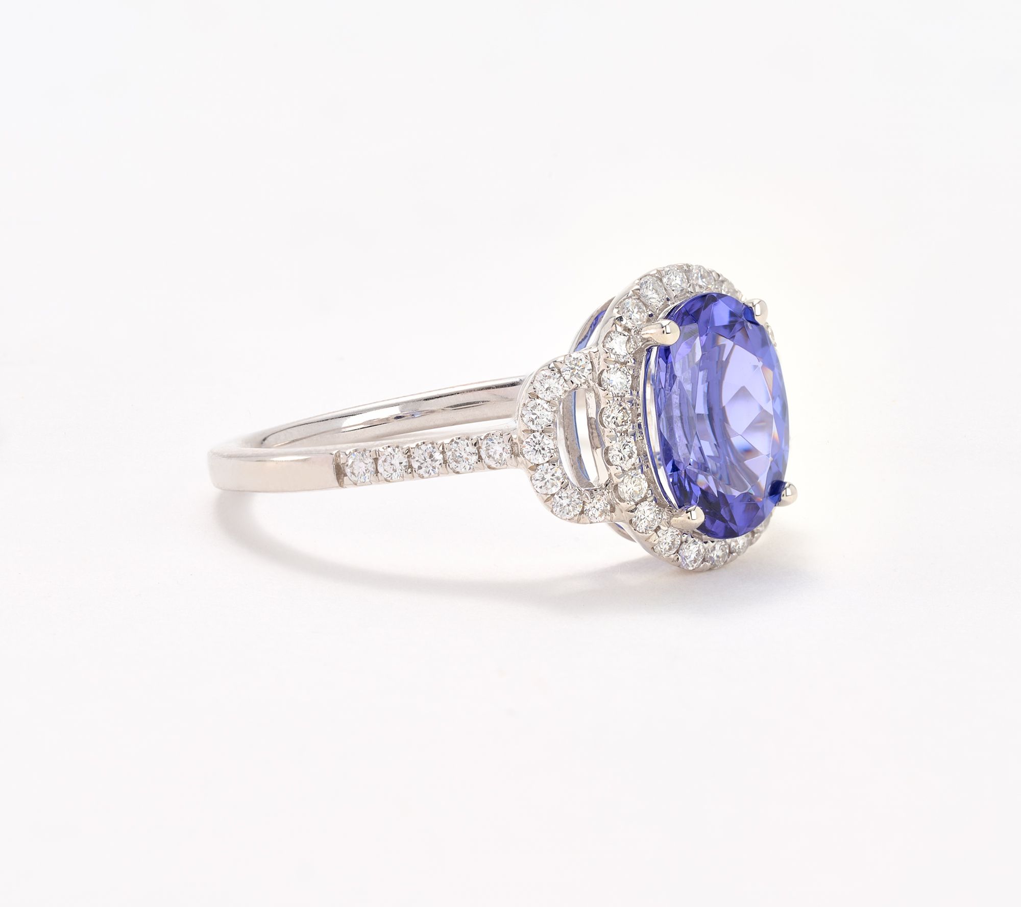 Pure Tanzanite by Jeff Moseley 1.7ct Oval Tanzanite Ring 18K Gold - QVC.com