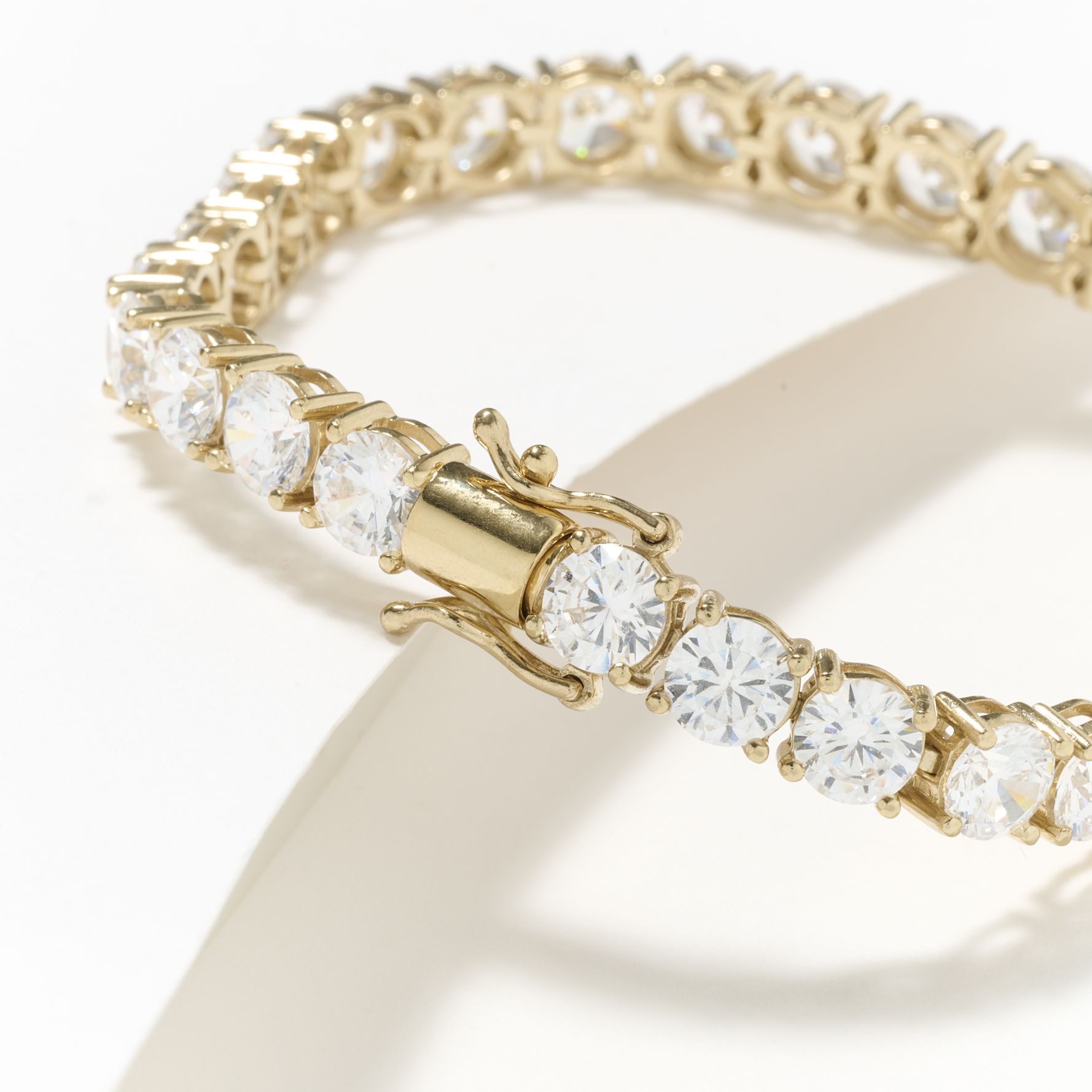 Diamonique Classics 6mm Round Magnetic Clasp Tennis Bracelet - QVC.com