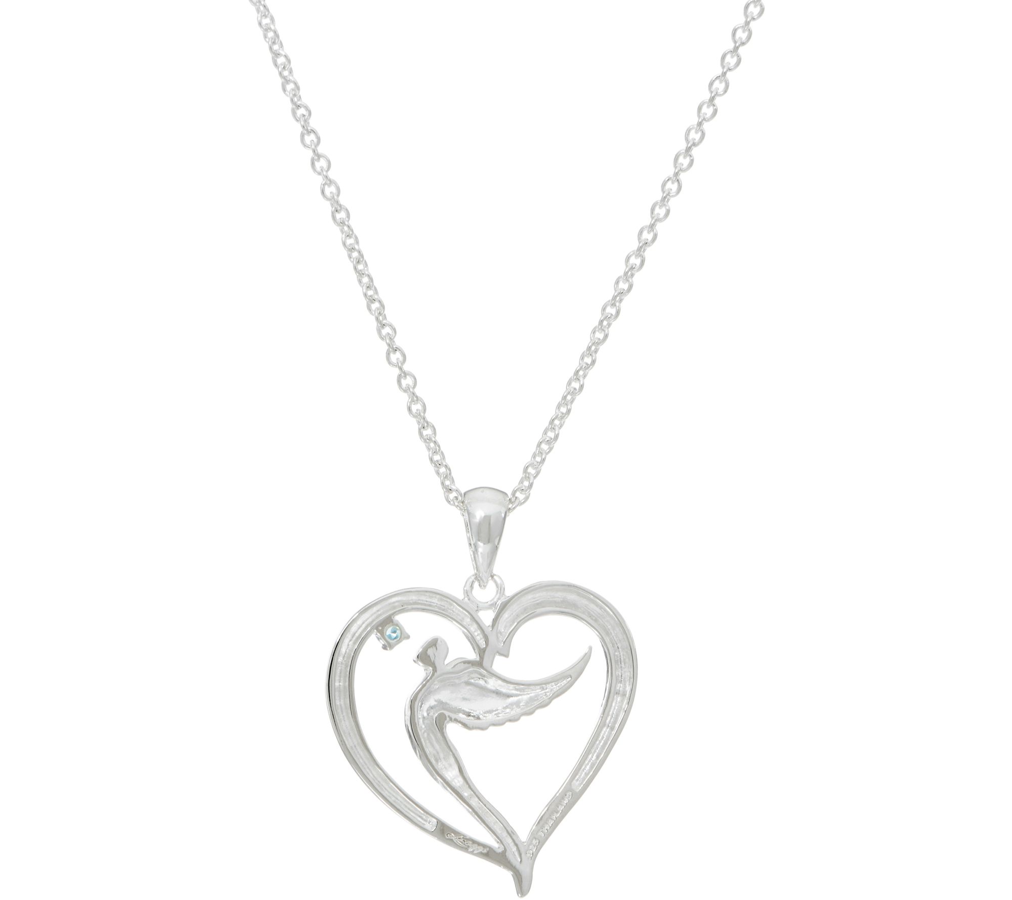 Sterling Silver Soaring Angel Pendant with Chain by Steven Lavaggi ...