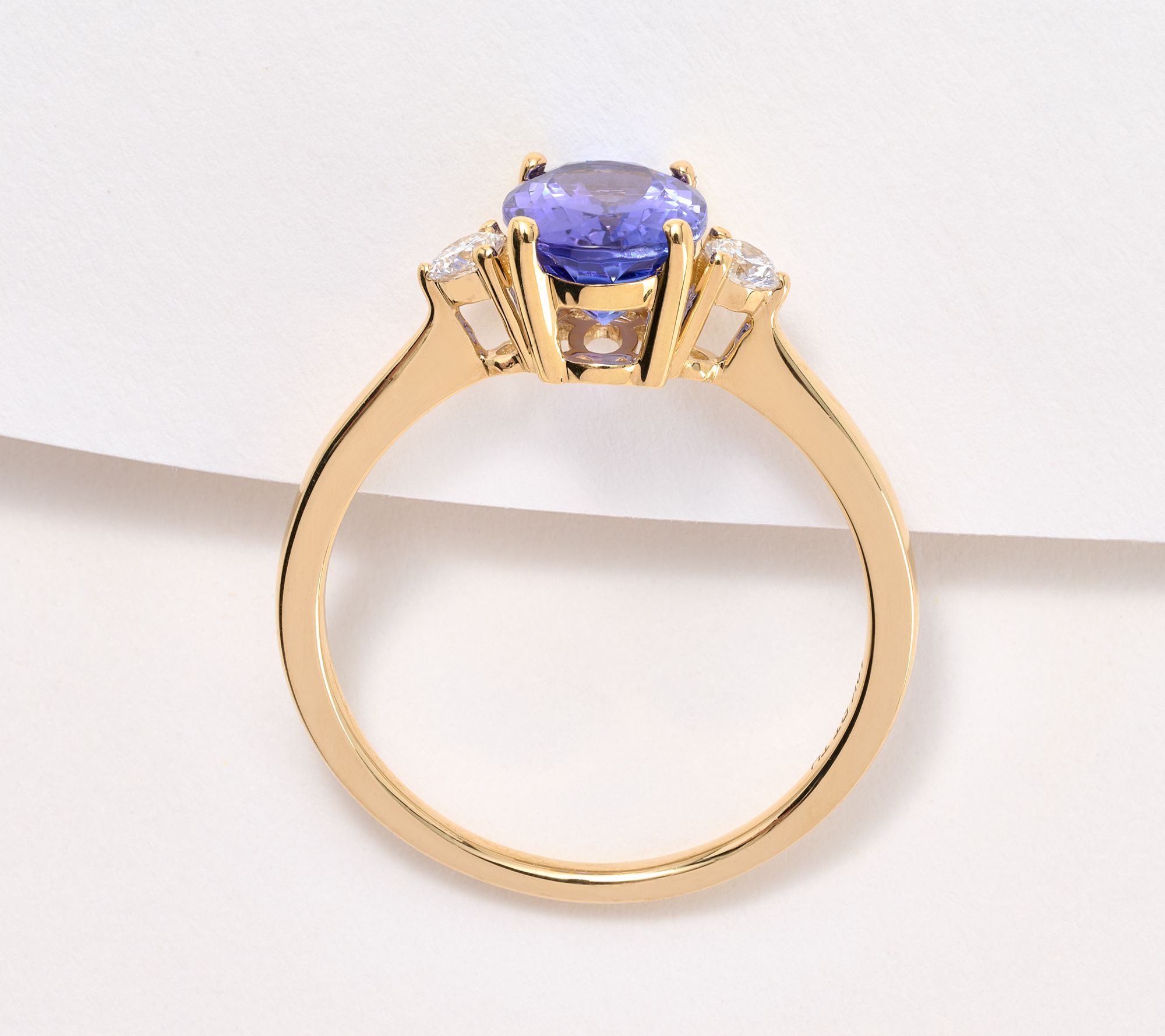 Pure Tanzanite by Jeff Moseley 1.5ct Oval Tanzanite Ring 18K Gold - QVC.com