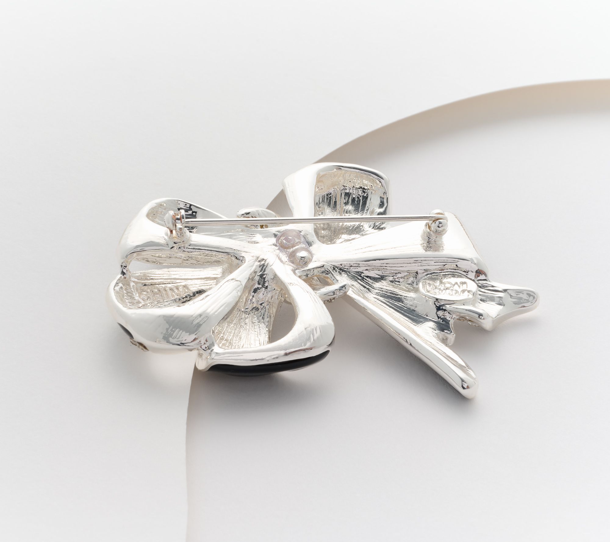 Joan Rivers Red Carpet Enamel & Pave Bow Pin - QVC.com