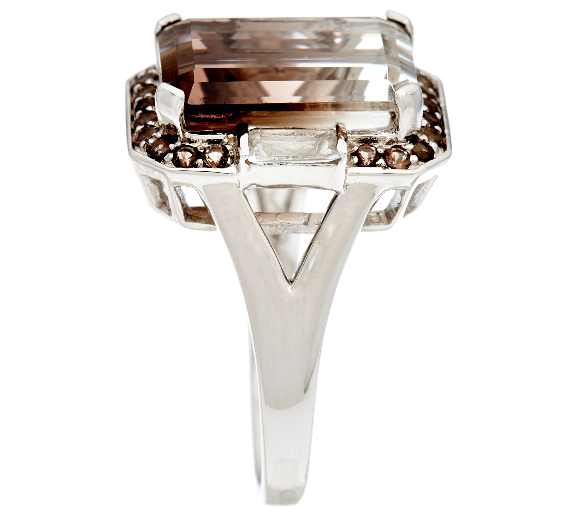 Bi-Color Quartz Multi-Gemstone Sterling Silver Ring, 7.70 cttw - QVC.com