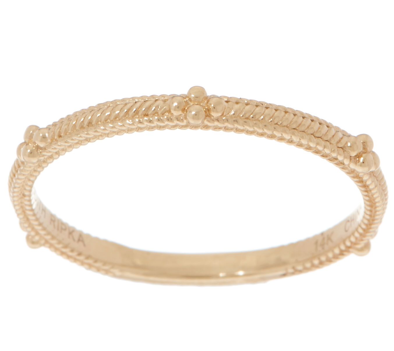 "As Is" Judith Ripka 14K Gold Slim Band Ring - QVC.com