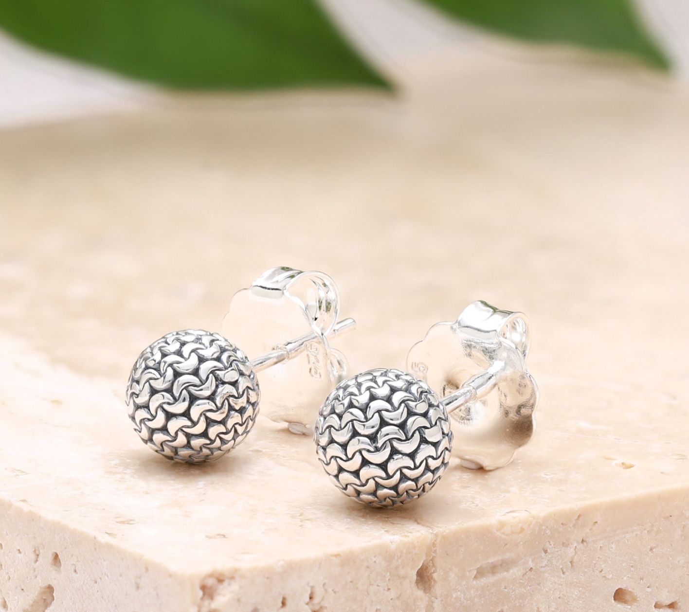 Tiffany Kay Studio Sterling Silver Purl Knit Ball Earrings - QVC.com