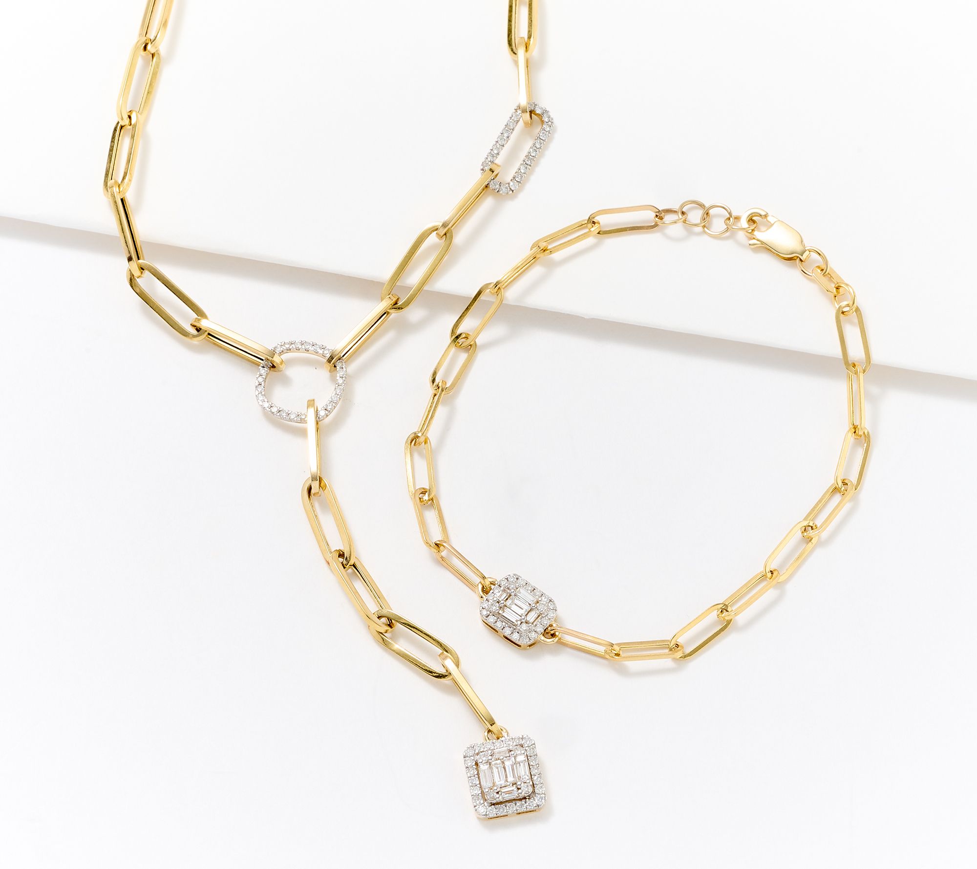 KALLATI Art Deco 0.75cttw Diamond Necklace or - QVC.com