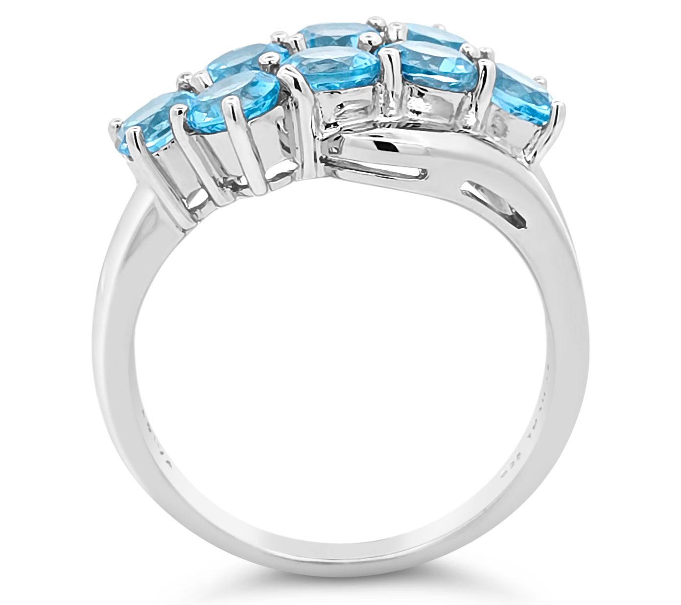 Ariva Sterling Silver Swiss Blue Topaz Malibu Ring - QVC.com